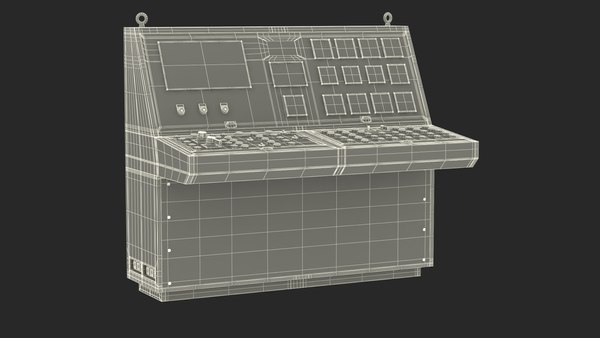 modelo 3d Escritorio de control negro - TurboSquid 2127128