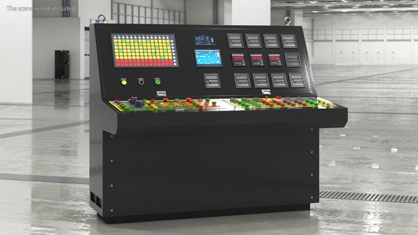 modelo 3d Escritorio de control negro - TurboSquid 2127128