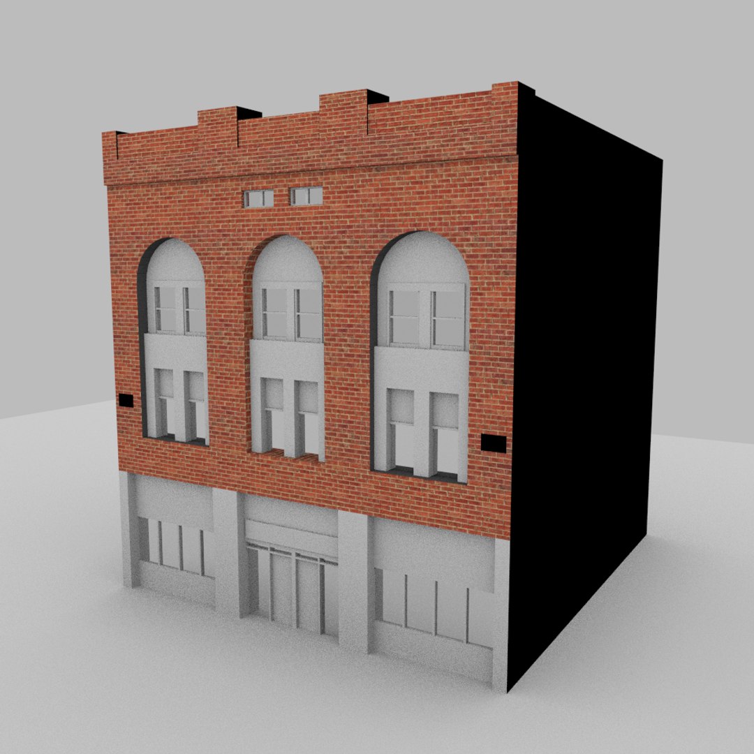 Free 3ds Mode Building Modeled Texturing