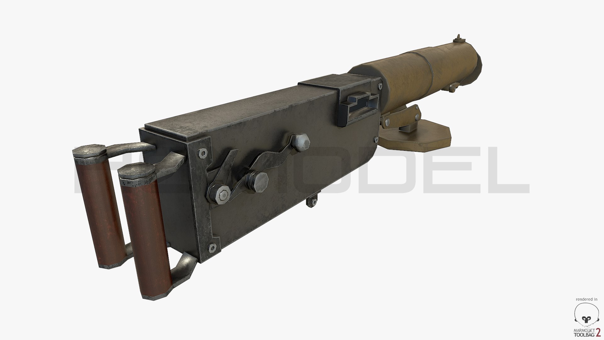 Free 3D German MG 0815 Gun PBR Model - TurboSquid 2003309