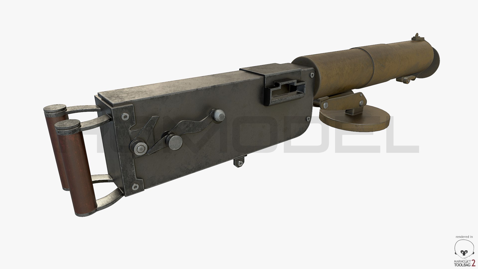 Free 3D German MG 0815 Gun PBR Model - TurboSquid 2003309