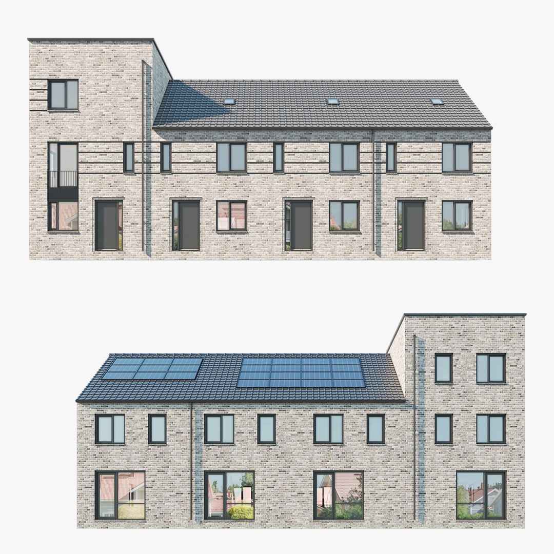 3D Modern Apartment Building 2 Model - TurboSquid 2517723