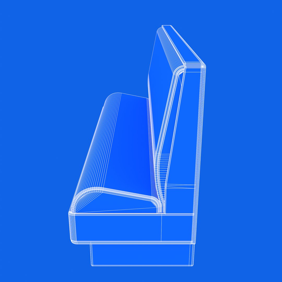 3D Diner Bench - TurboSquid 2400764