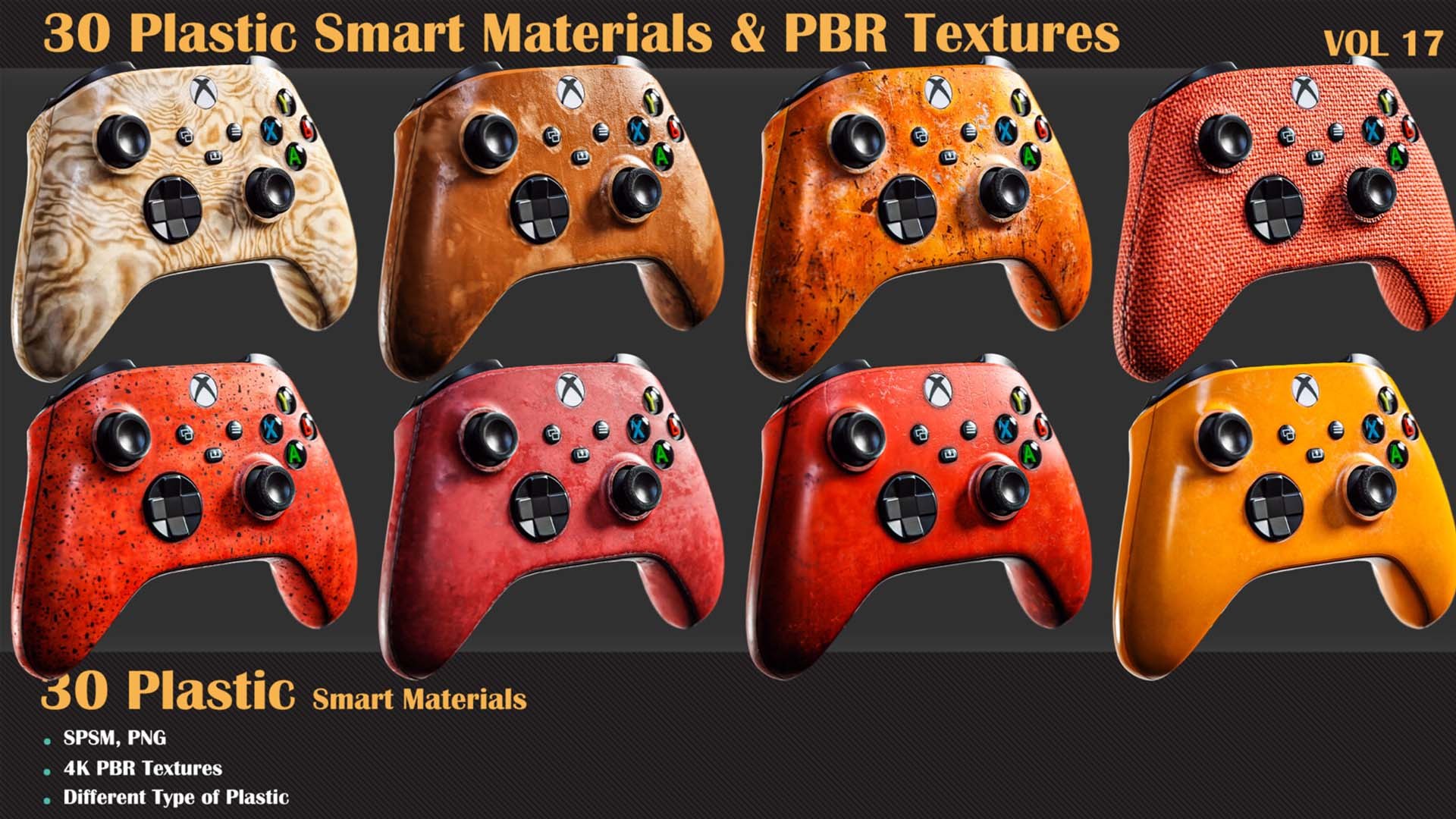 30 Plastic Smart Materials PBR Textures - Vol 17 3D Model - TurboSquid ...