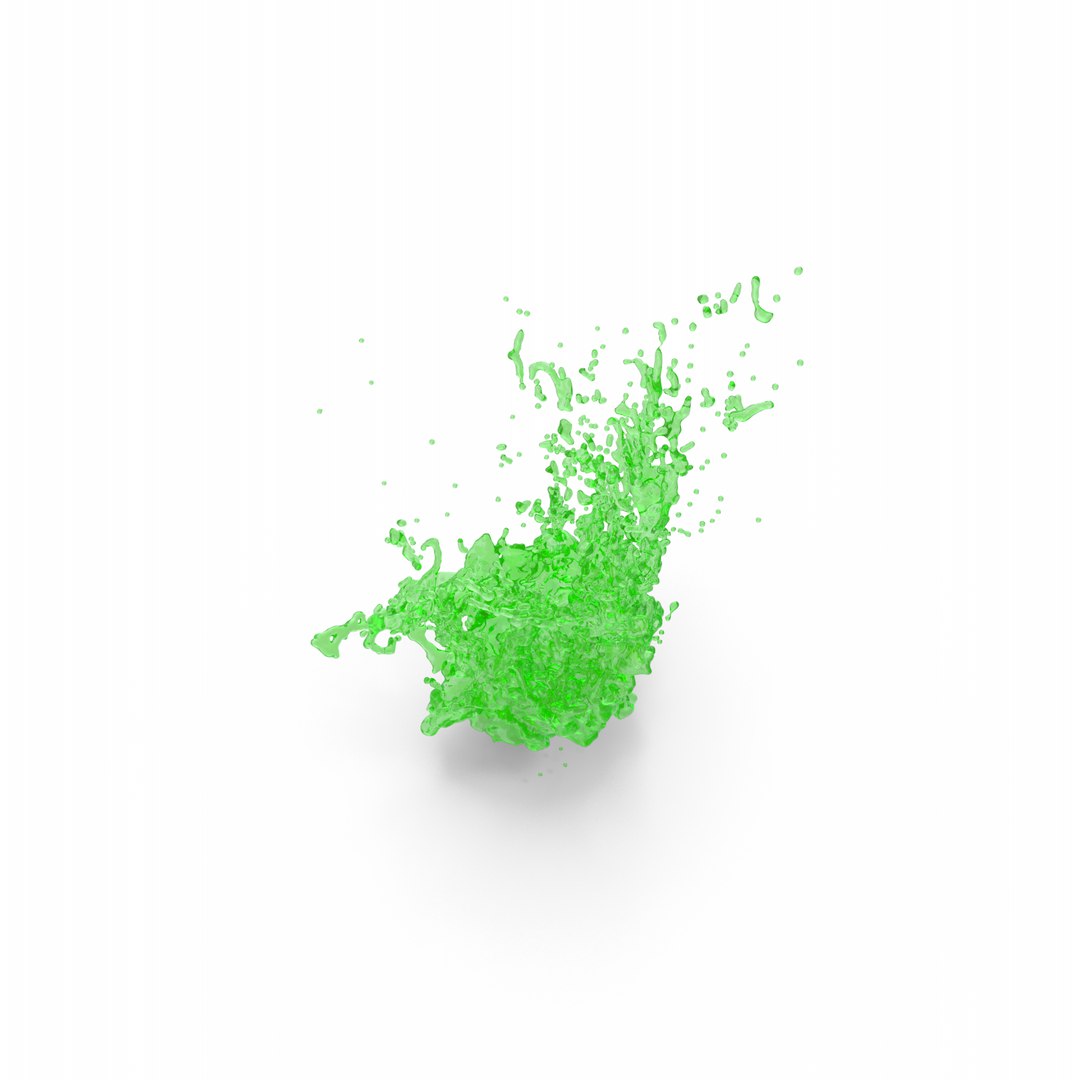 3D Green Liquid Splash Model - TurboSquid 2249436