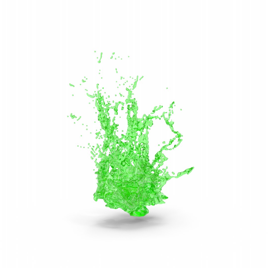 3D Green Liquid Splash Model - TurboSquid 2249436
