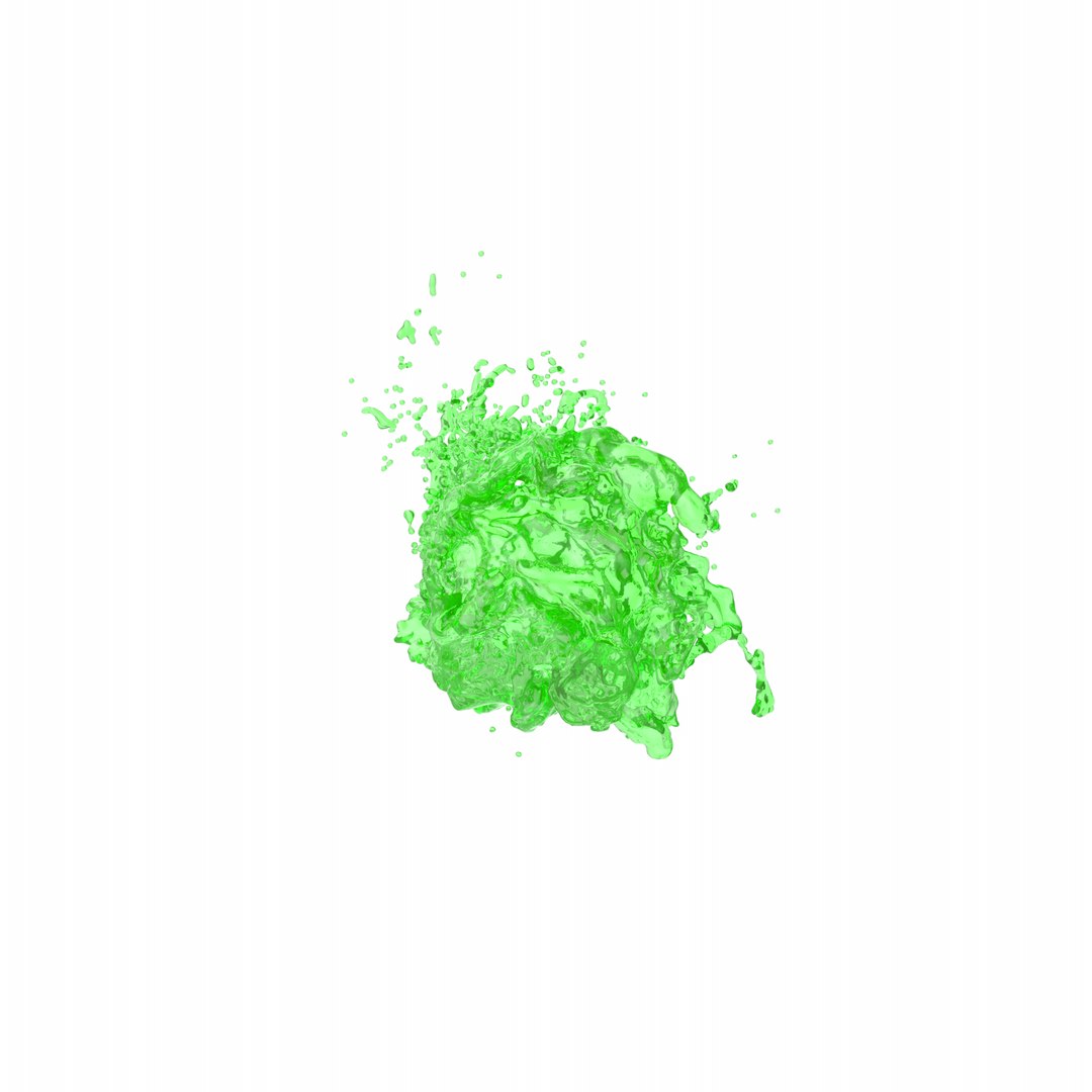 3D Green Liquid Splash Model - TurboSquid 2249436