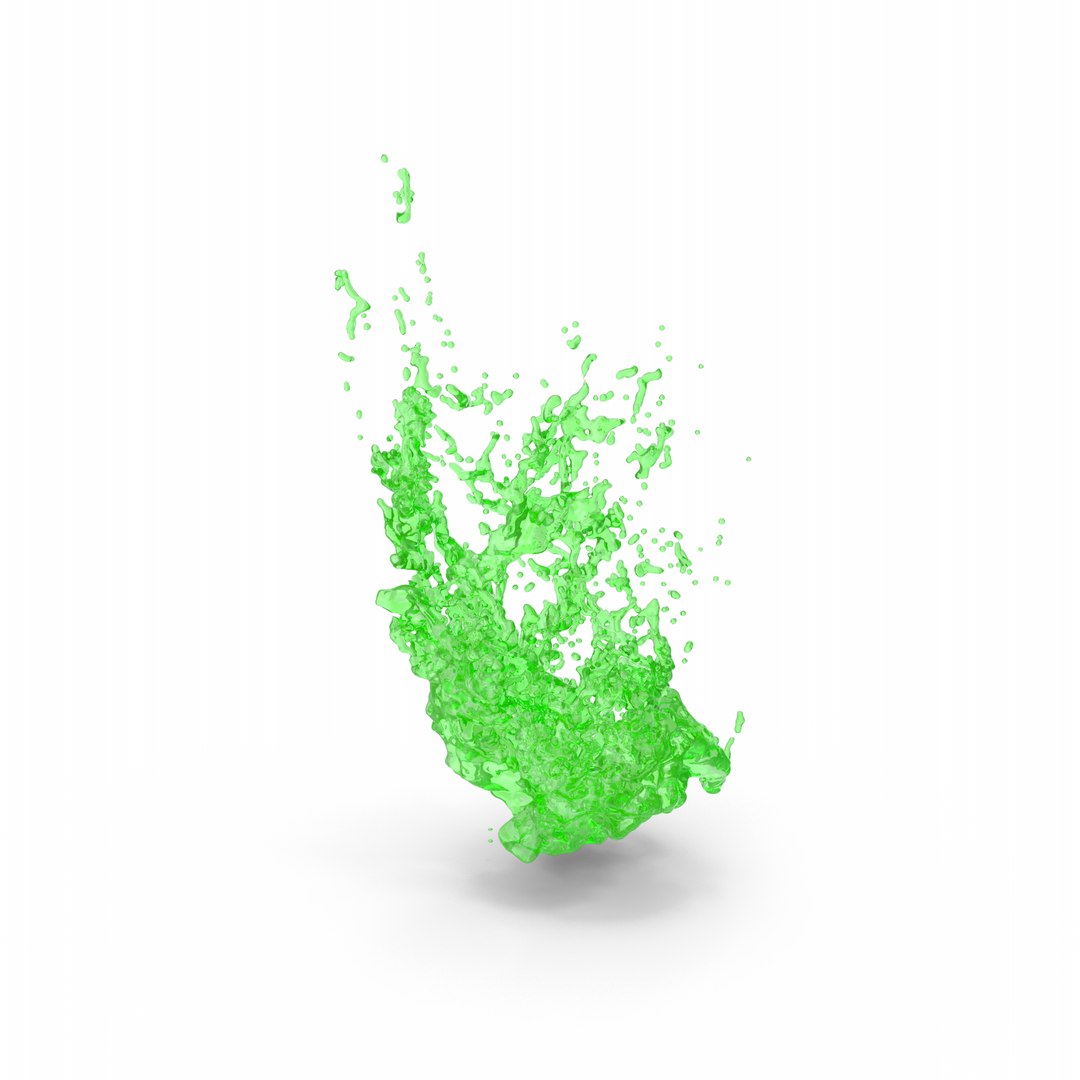 3D Green Liquid Splash Model - TurboSquid 2249436