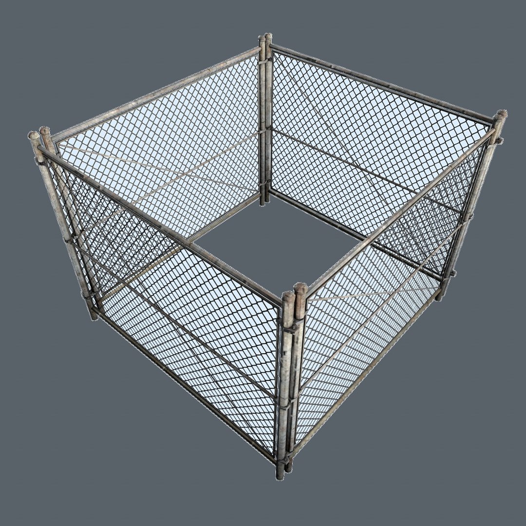 Metal fence square model - TurboSquid 1238113