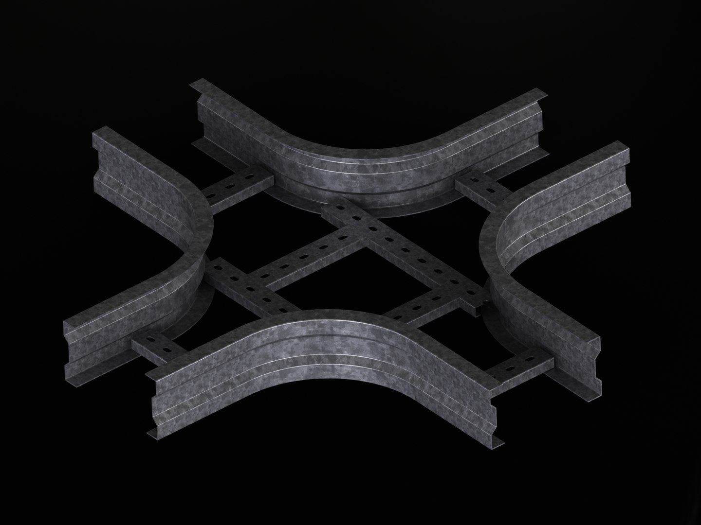 Standard Steel Ladder Type Cable Trays 3D Model - TurboSquid 2176363