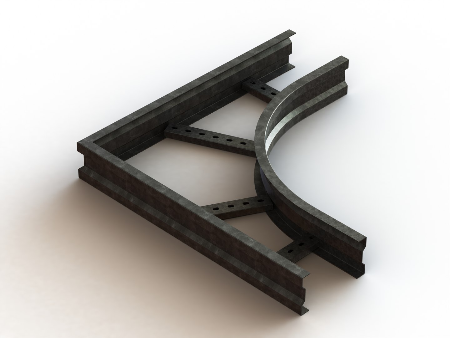 Standard Steel Ladder Type Cable Trays 3D Model - TurboSquid 2176363
