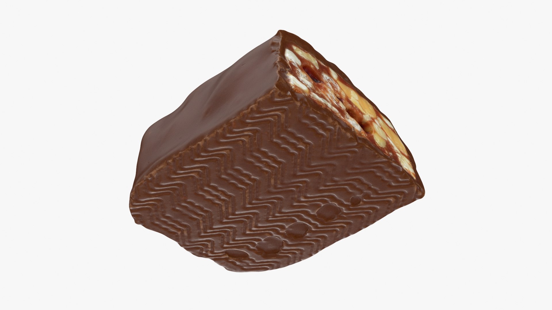 Snickers Almond Milk Chocolate Bar Cut 3D - TurboSquid 2196040
