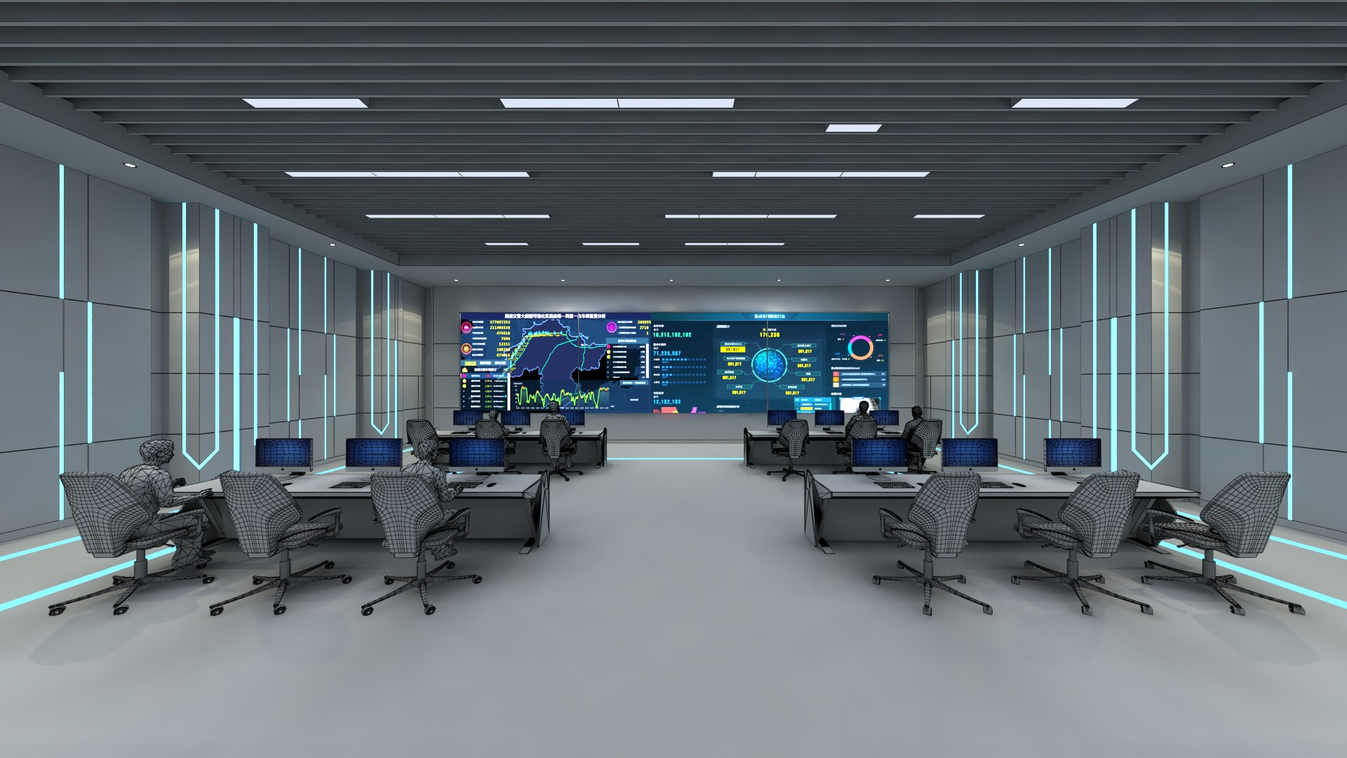 Command Room Monitoring Center1 3D - TurboSquid 2111042