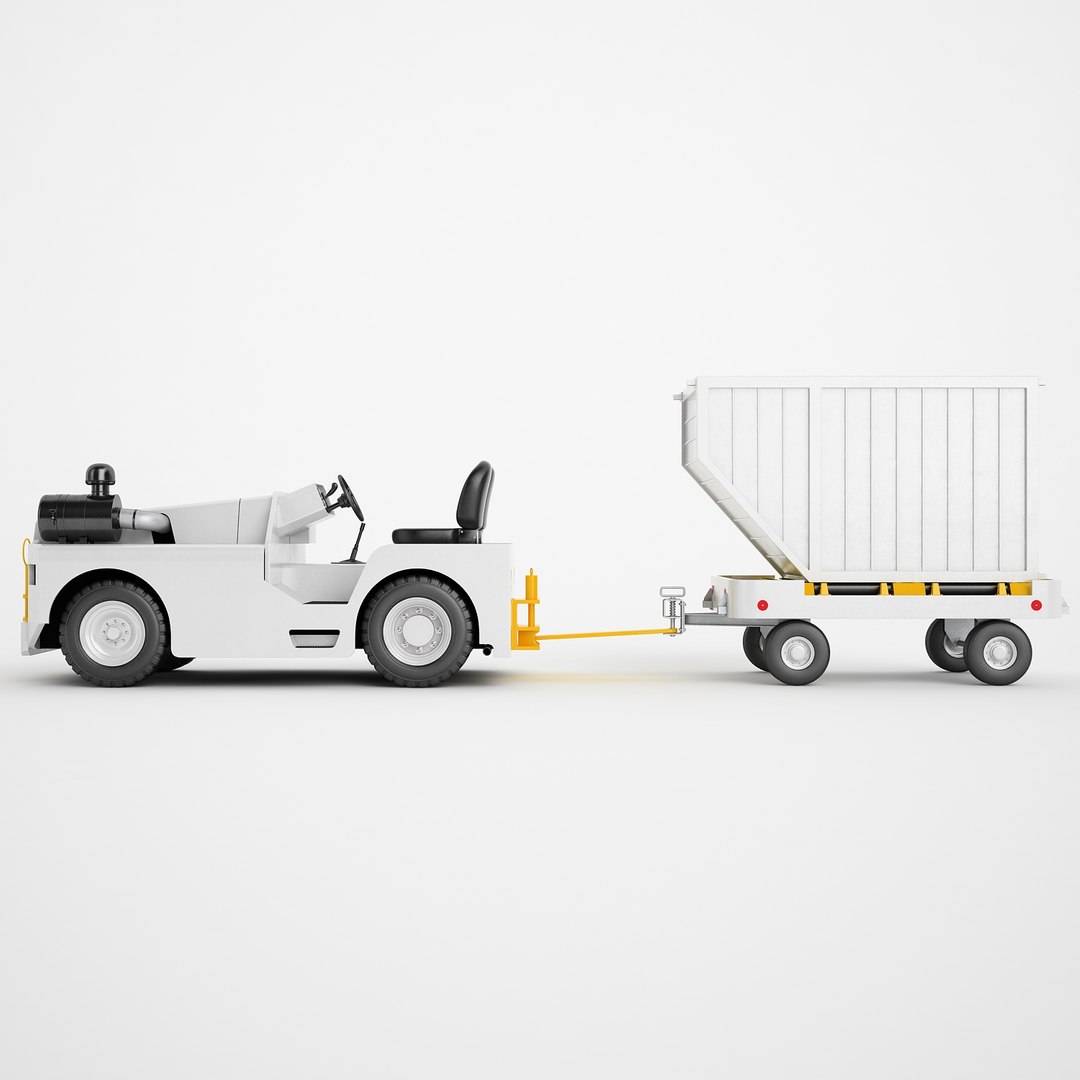 Aircraft Tow Tractor 3d Model