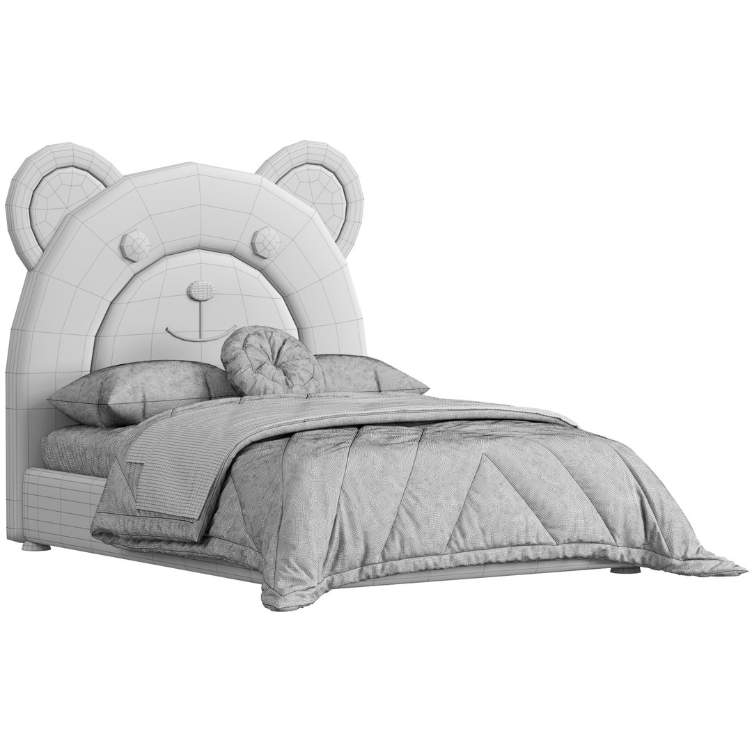 Teddy Bear Kids Bed 3D - TurboSquid 2173345