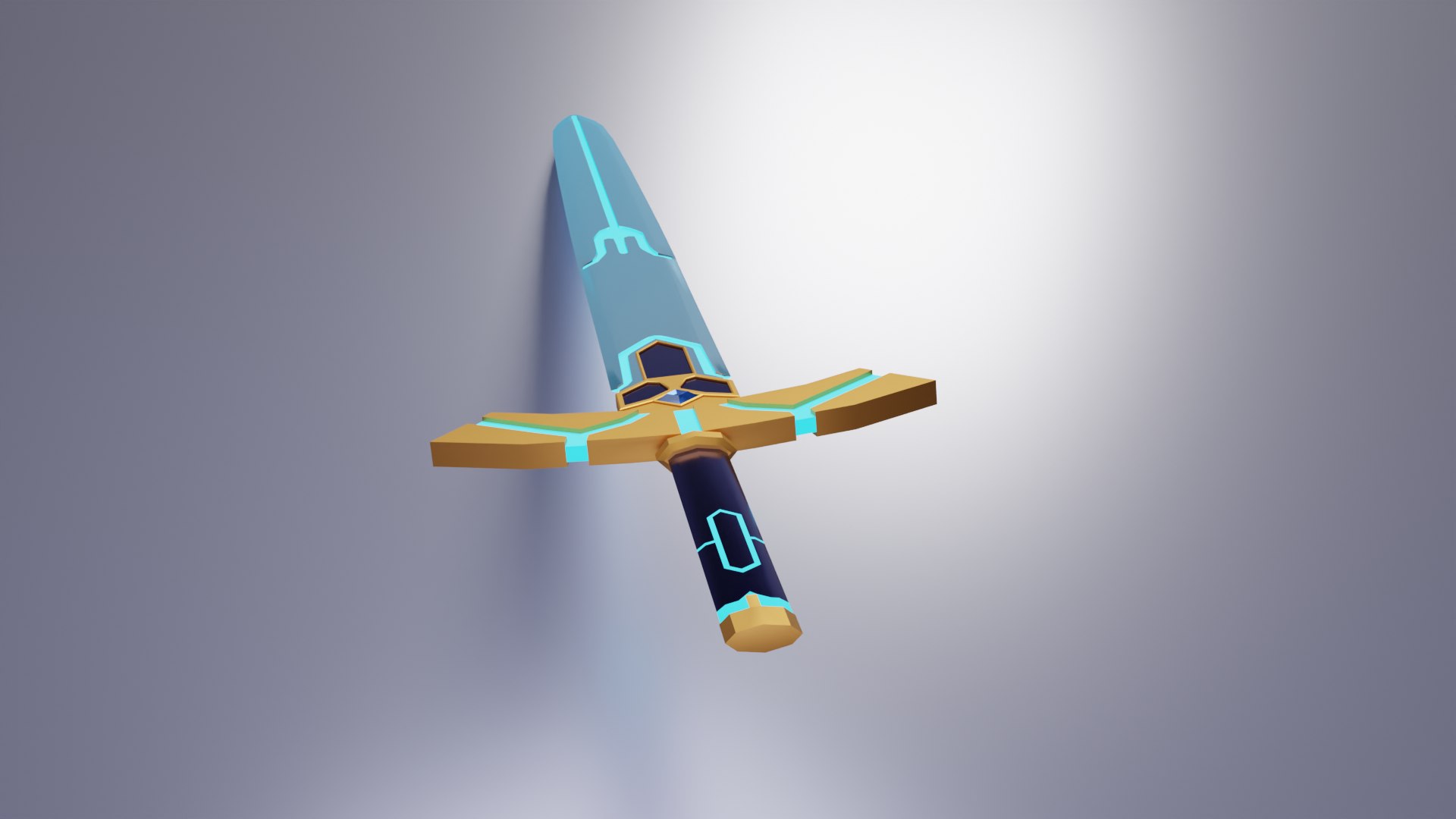 Blue Sword 3D Model - TurboSquid 1841116
