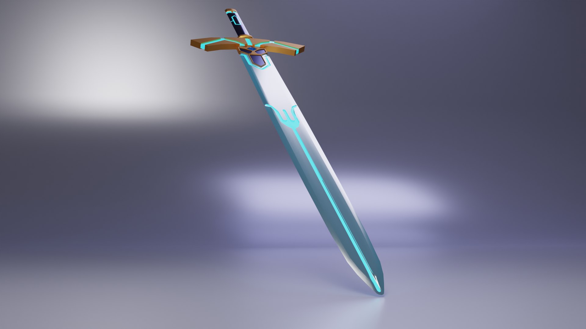 Blue Sword 3D Model - TurboSquid 1841116