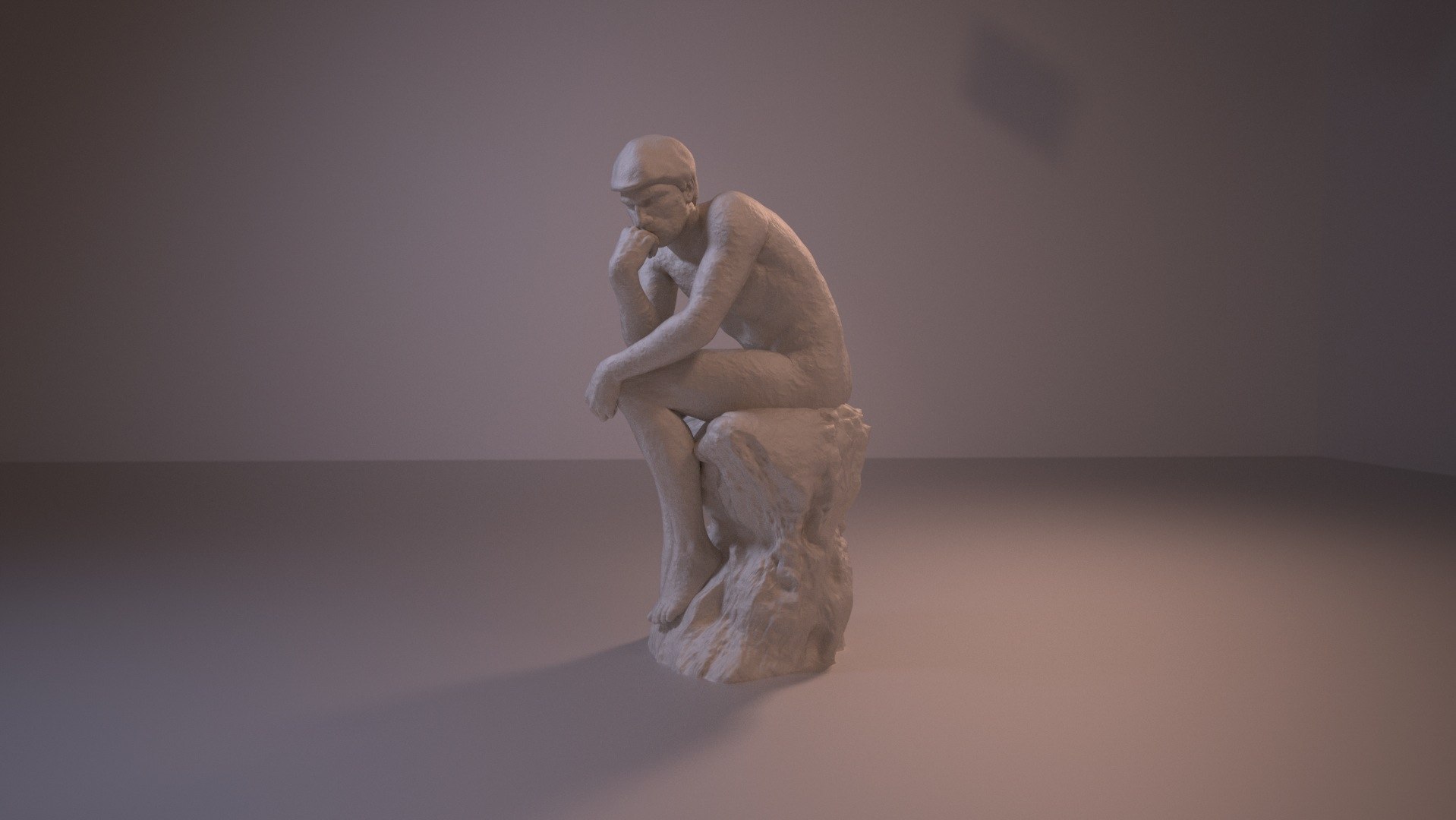 Obj Greek Statue Thinker