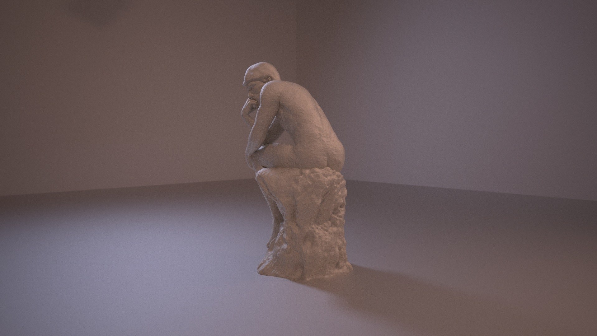Obj Greek Statue Thinker