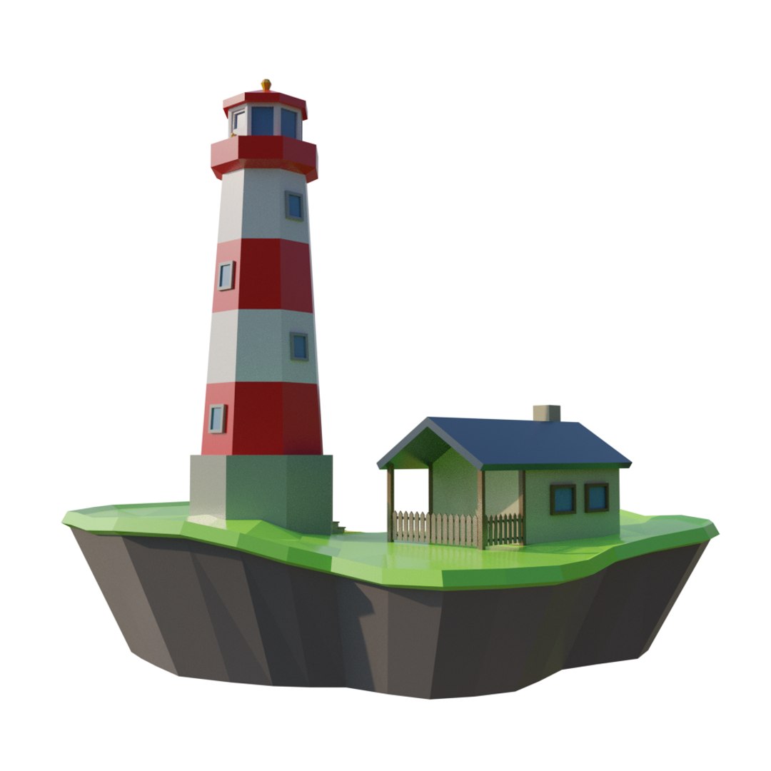 3D Lighthouse Simple - TurboSquid 1618694