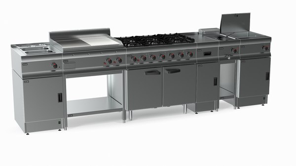 Lincat kitchen equipment set 3D model - TurboSquid 1443404