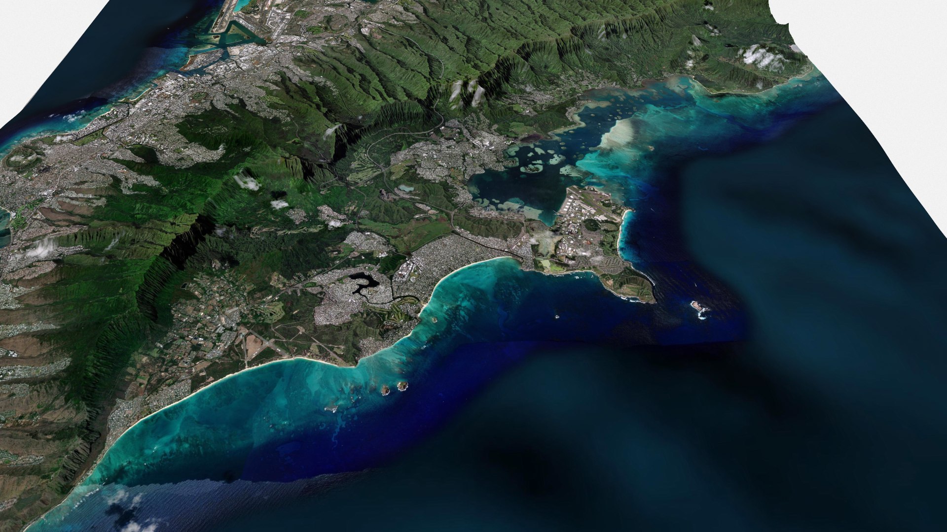 3D Mountain Landscape Honolulu Hawaii Model - TurboSquid 2234289