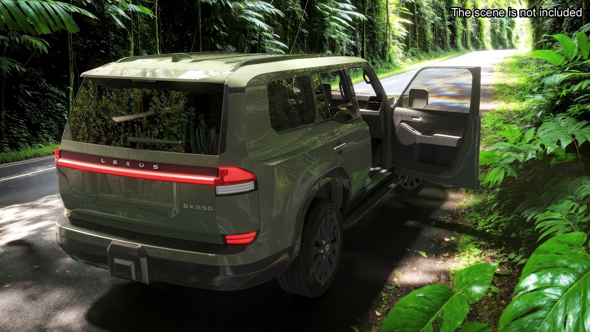 3D Lexus GX 550 SUV Nori Green Pearl Rigged Model - TurboSquid 2327227