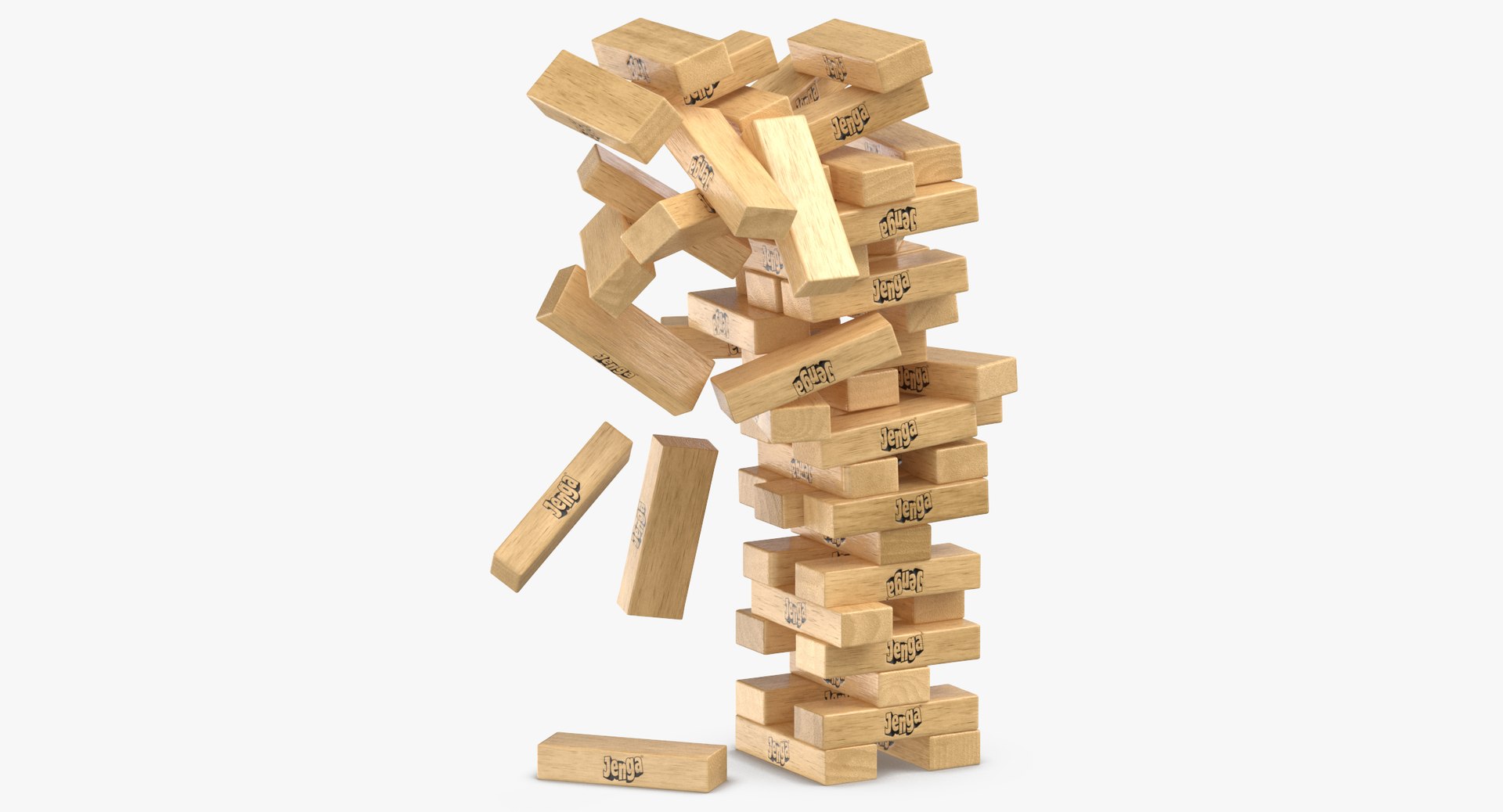 Jenga Falling Towers Games Model - TurboSquid 1484075