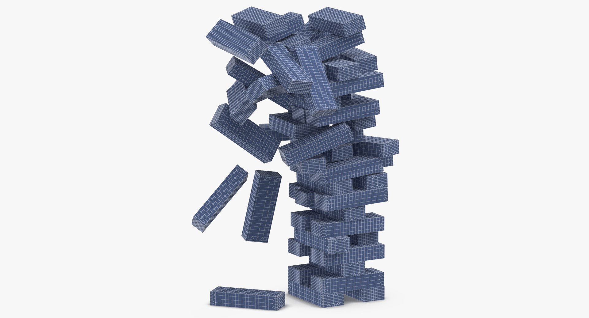 Jenga Falling Towers Games Model - TurboSquid 1484075