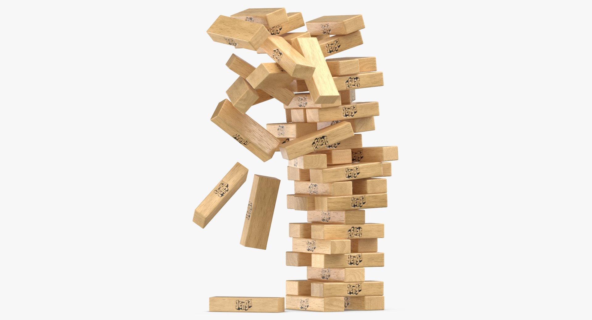 Jenga Falling Towers Games Model - TurboSquid 1484075