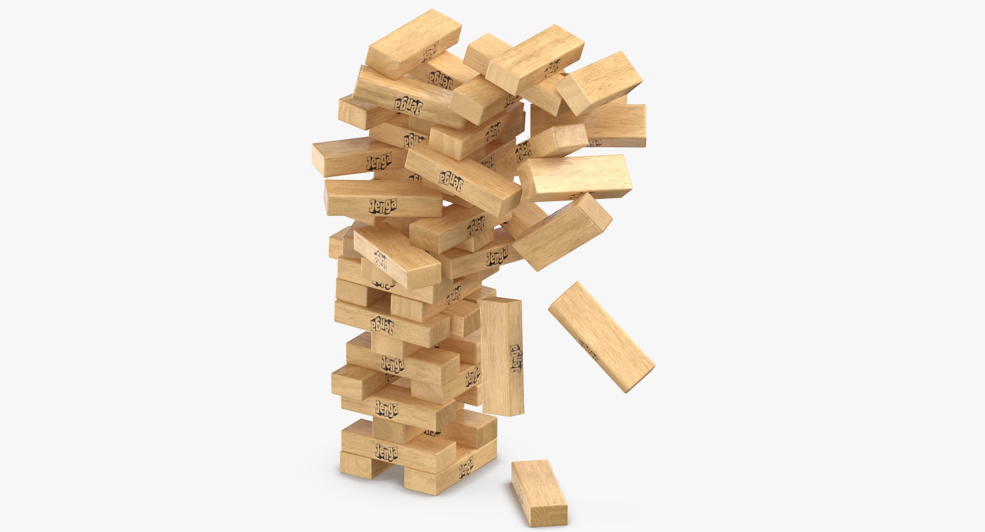 Jenga Falling Towers Games Model - TurboSquid 1484075