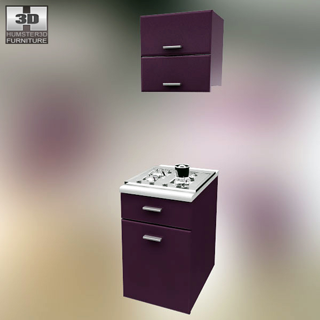 3d model kitchen set i3