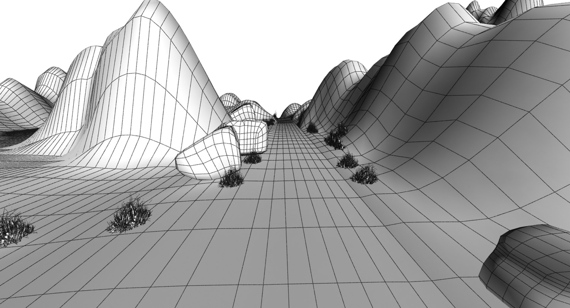 Desert Landscape Road 3d Obj