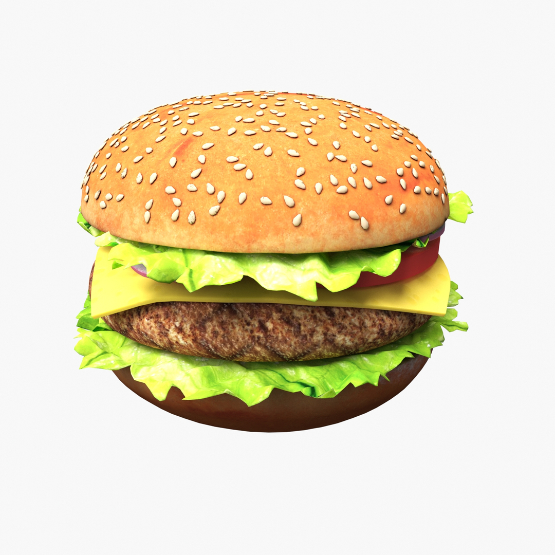 3D Hamburger Cutlet Vegetables - TurboSquid 1432101