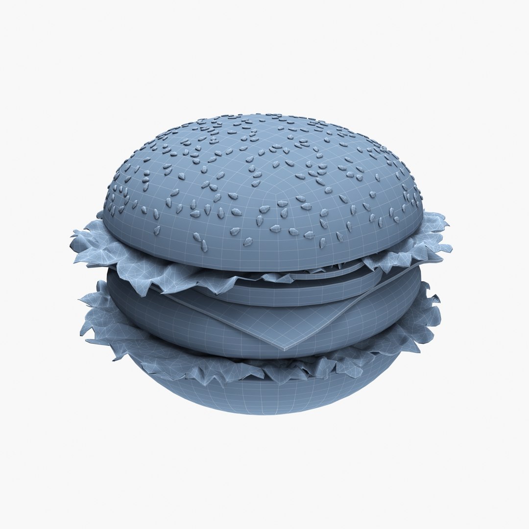 3D hamburger cutlet vegetables - TurboSquid 1432101