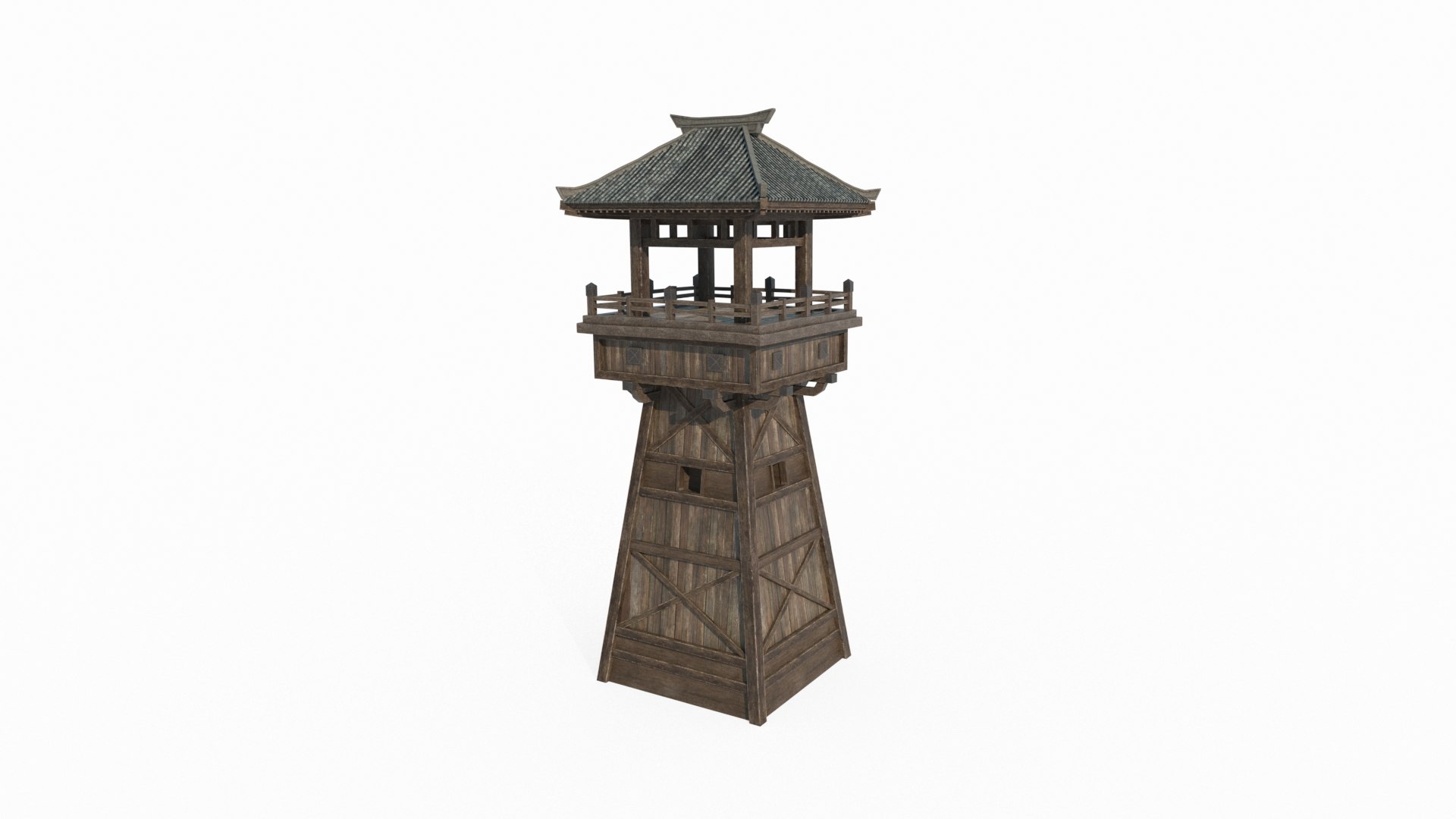 Ancient Watchtowers In Asia Model - TurboSquid 2366097