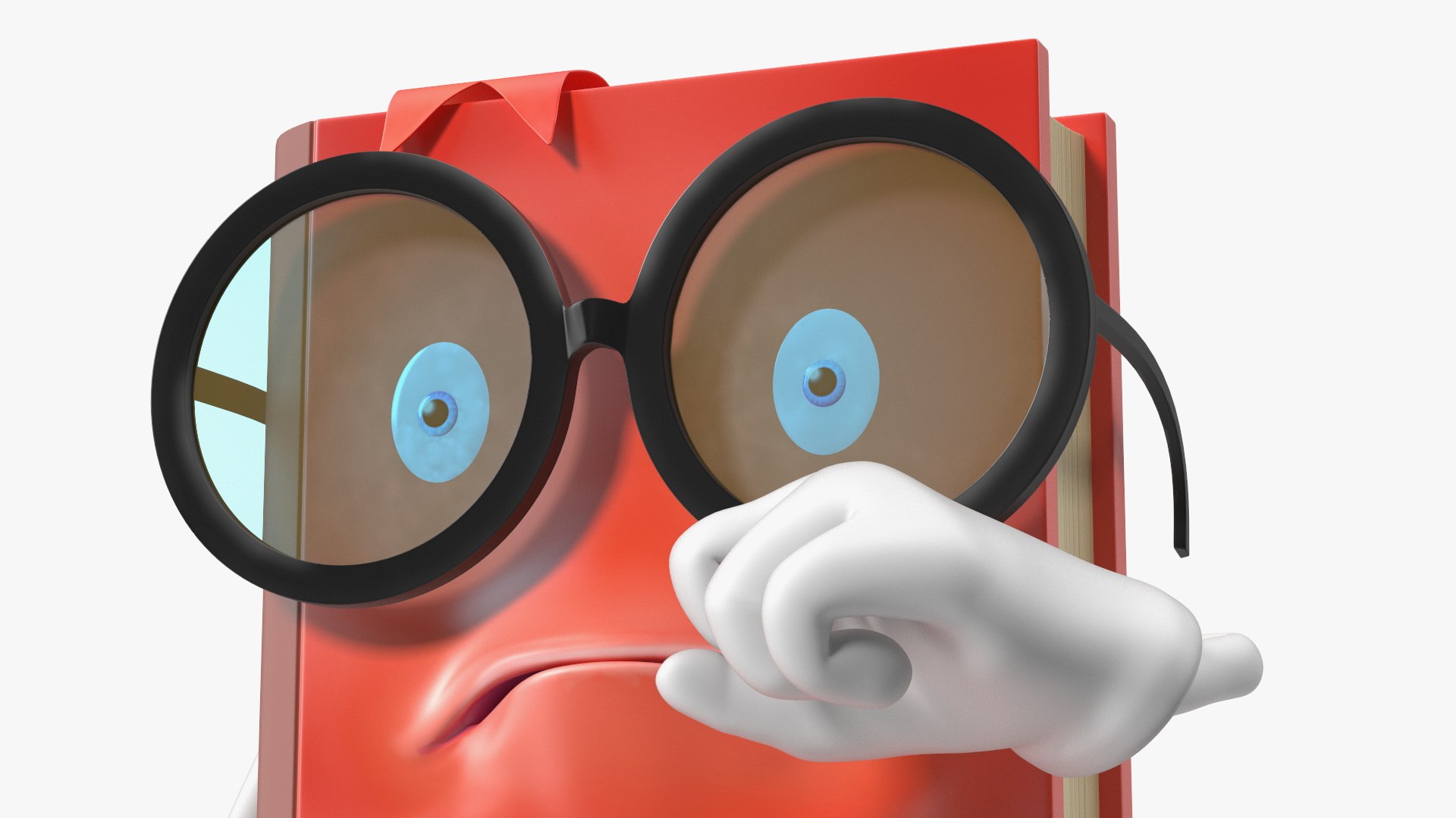 Sad Cartoon Book Red 3D Model - TurboSquid 2128351