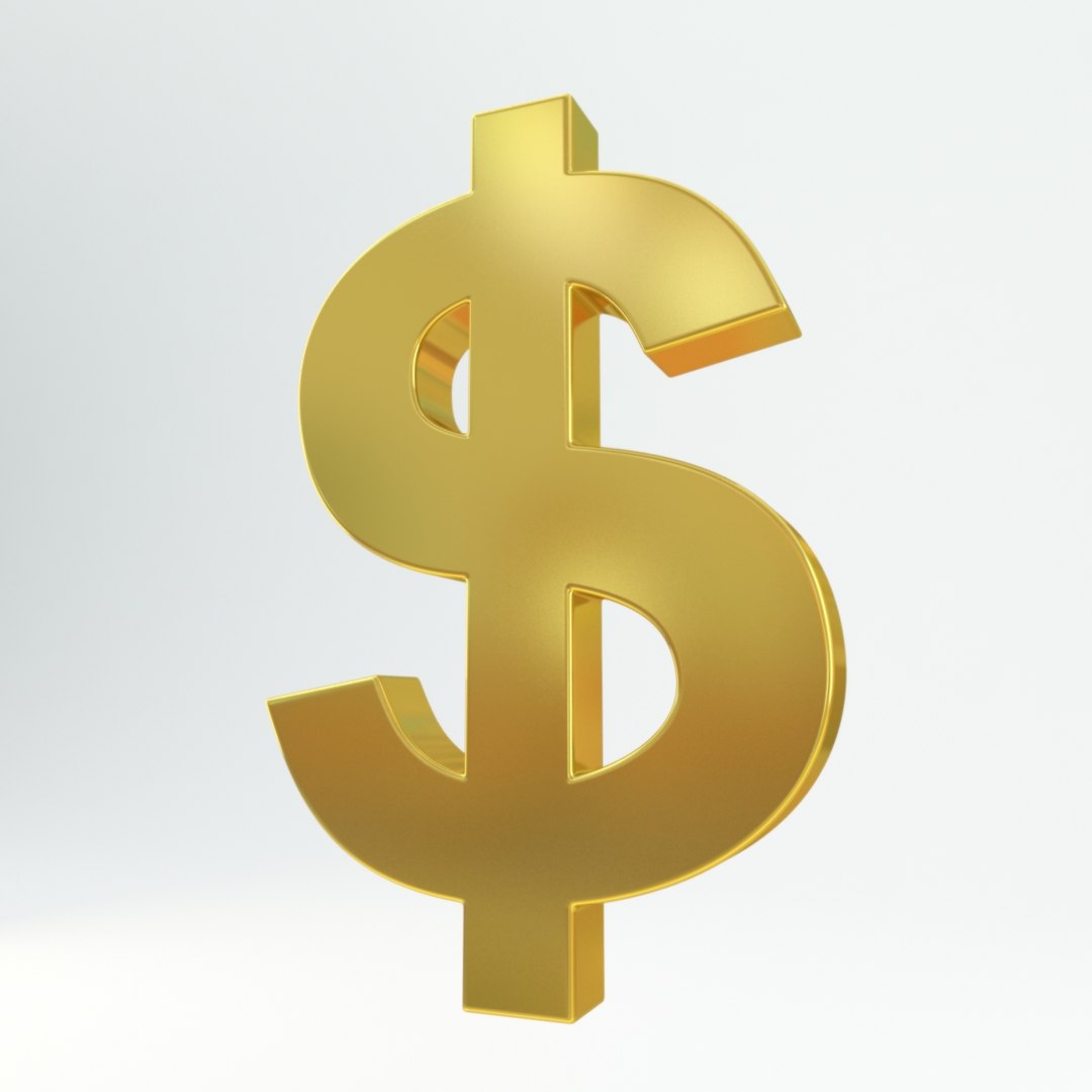 Dollar Sign 3d Model