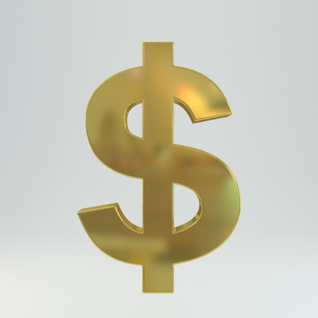Dollar Sign 3d Model