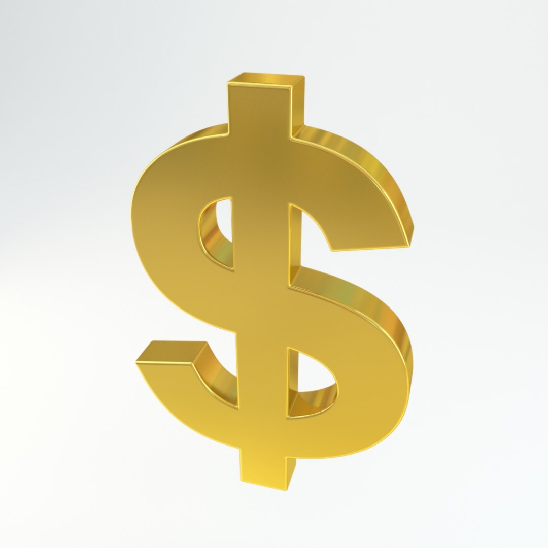 Dollar Sign 3d Model