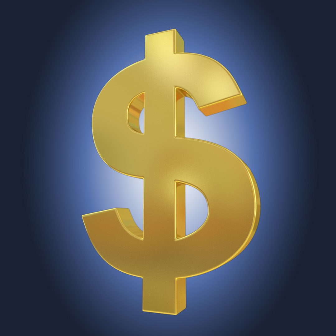 Dollar Sign 3d Model