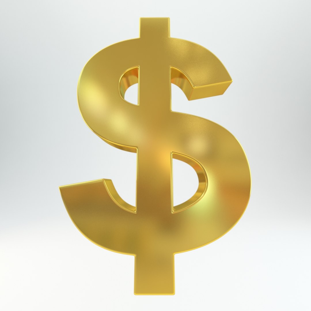 Dollar Sign 3d Model