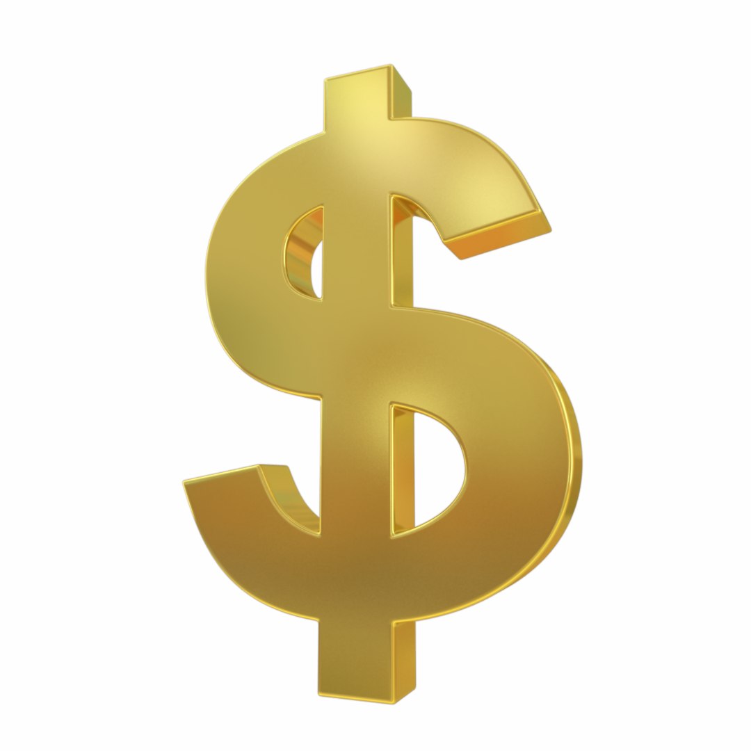 Dollar Sign 3d Model