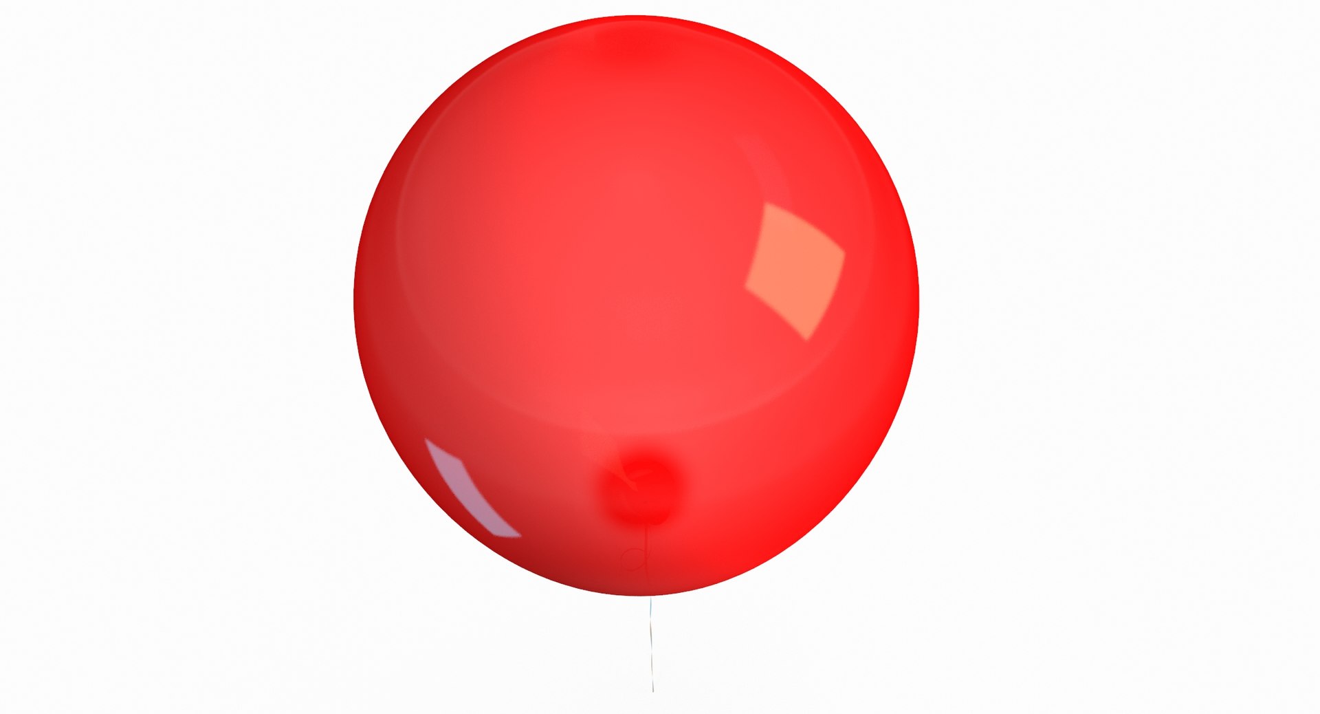 3D Red Balloon Ribbon Model - TurboSquid 1400159
