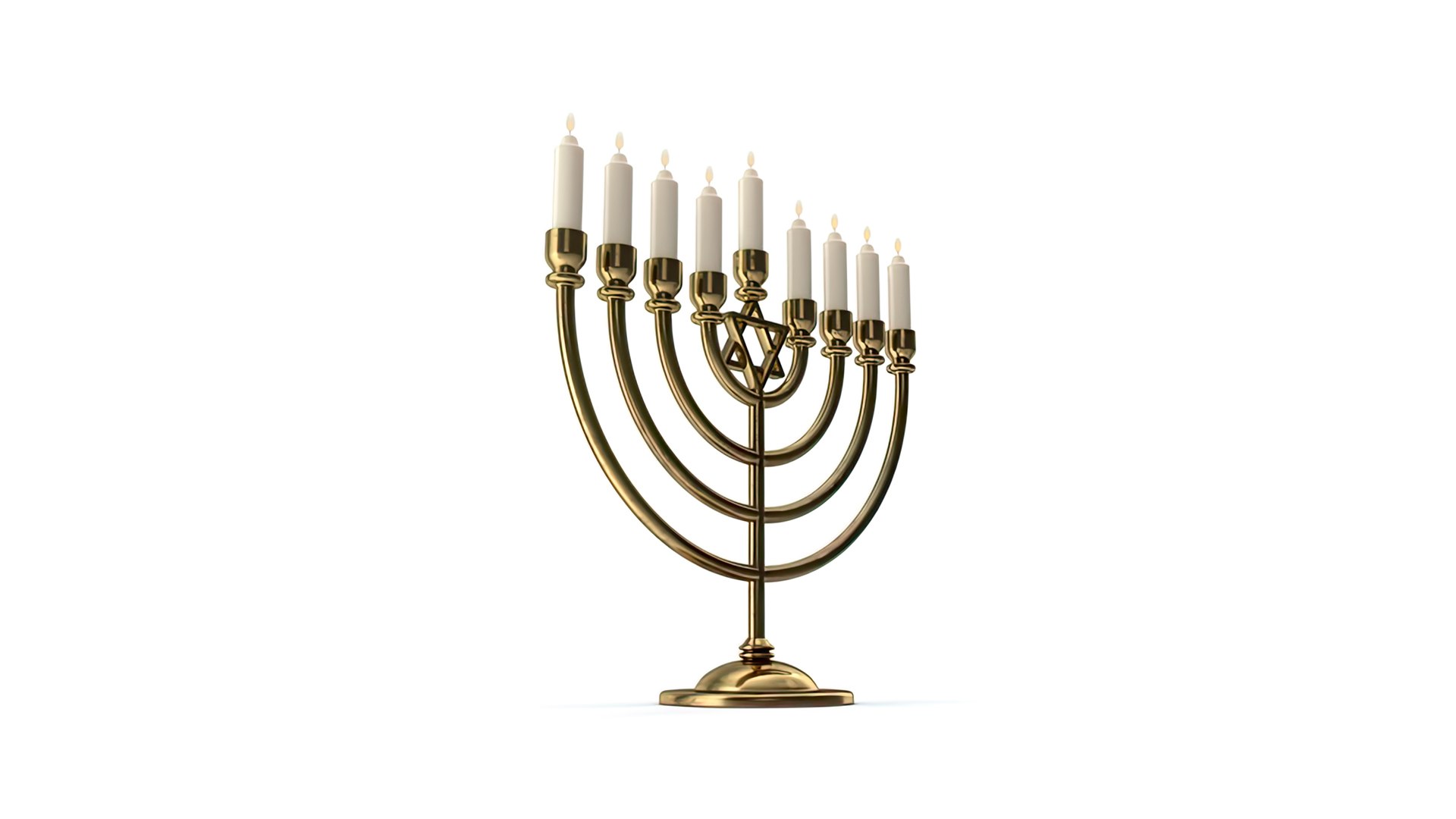 3D Hanukkah Menorah - TurboSquid 2184432