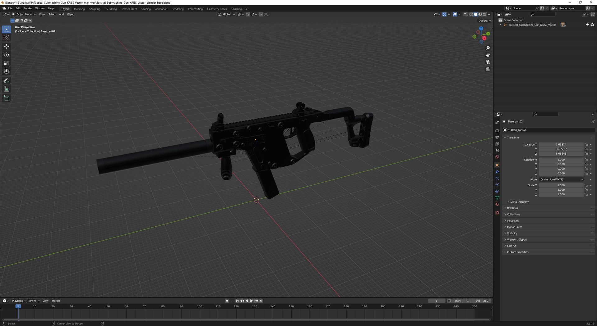 Tactical Submachine Gun KRISS Vector Model - TurboSquid 2330147