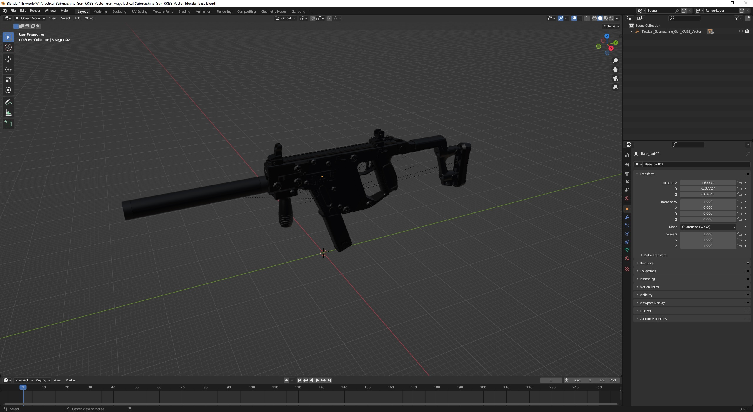 modelo 3d Subfusil táctico KRISS Vector - TurboSquid 2330147