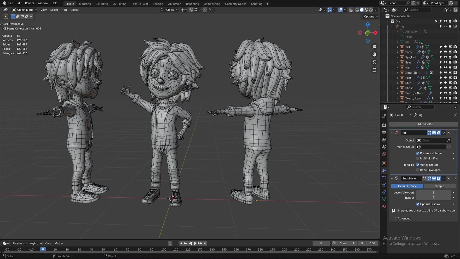 Stylized Cartoon Boy 3D Character Fully Rigged Animation Ready Model ...