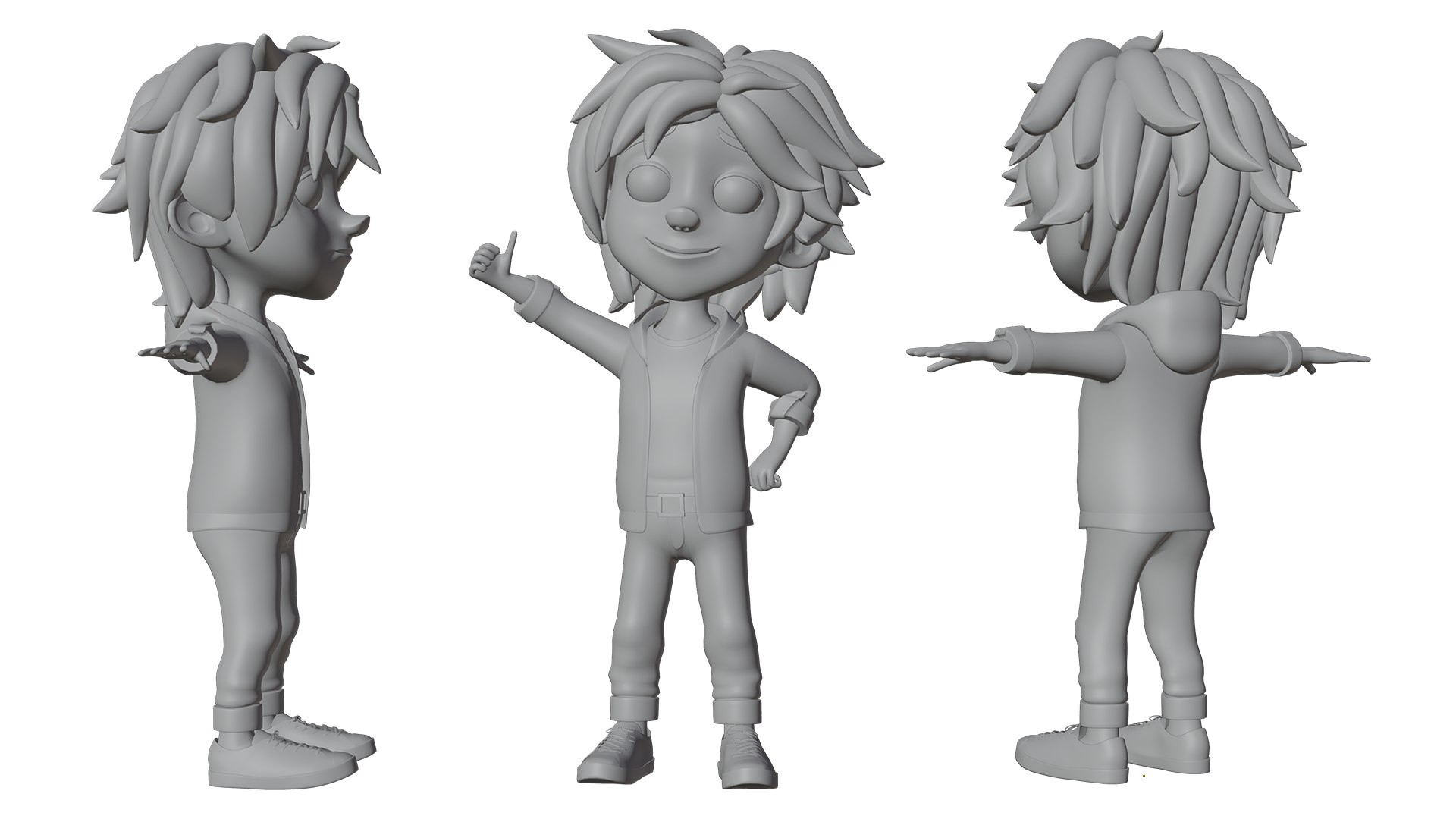 Stylized Cartoon Boy 3D Character Fully Rigged Animation Ready Model ...