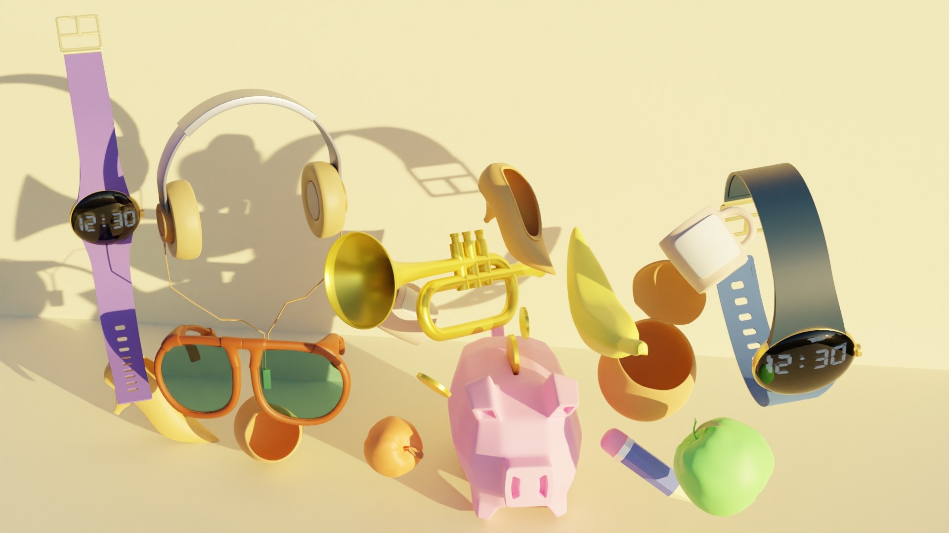 Basic 3D Object Floating 3D Model - Low Poly 3D Model - TurboSquid 1975398